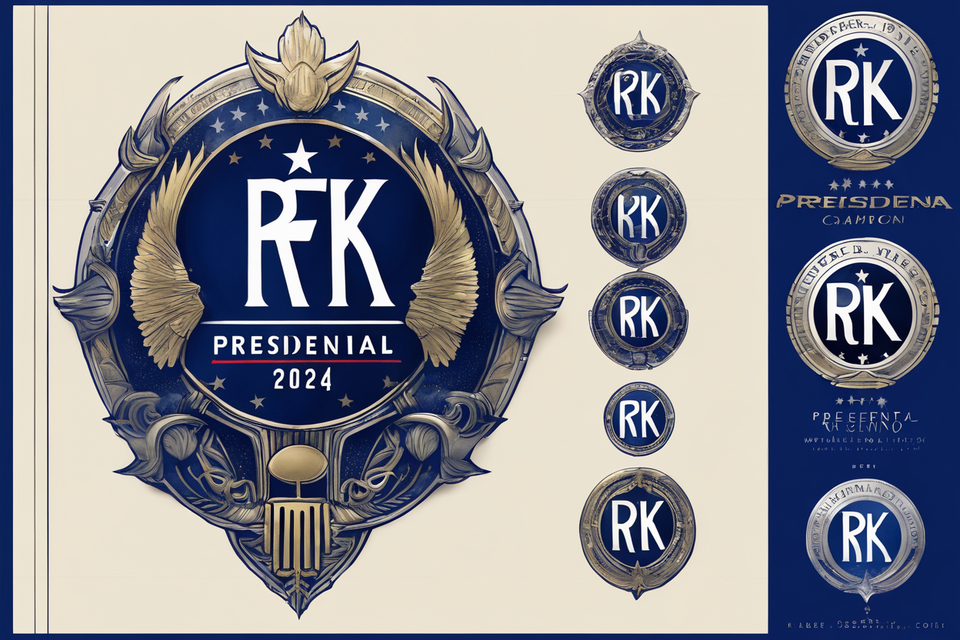 A logo design concept art sheet for RFK presidential campaig... by ...