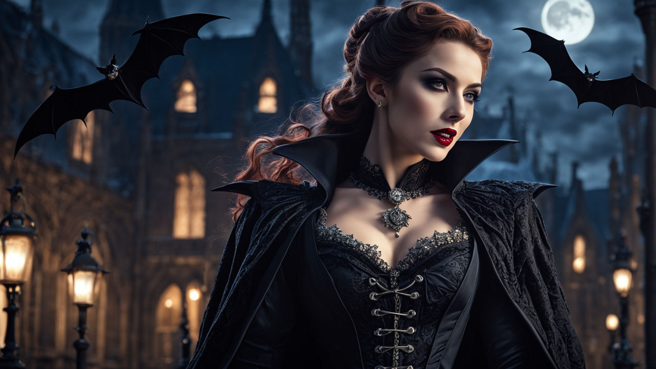 Photo-realistic image of vampire Lilith Vettori Dressed in h... by Ken ...