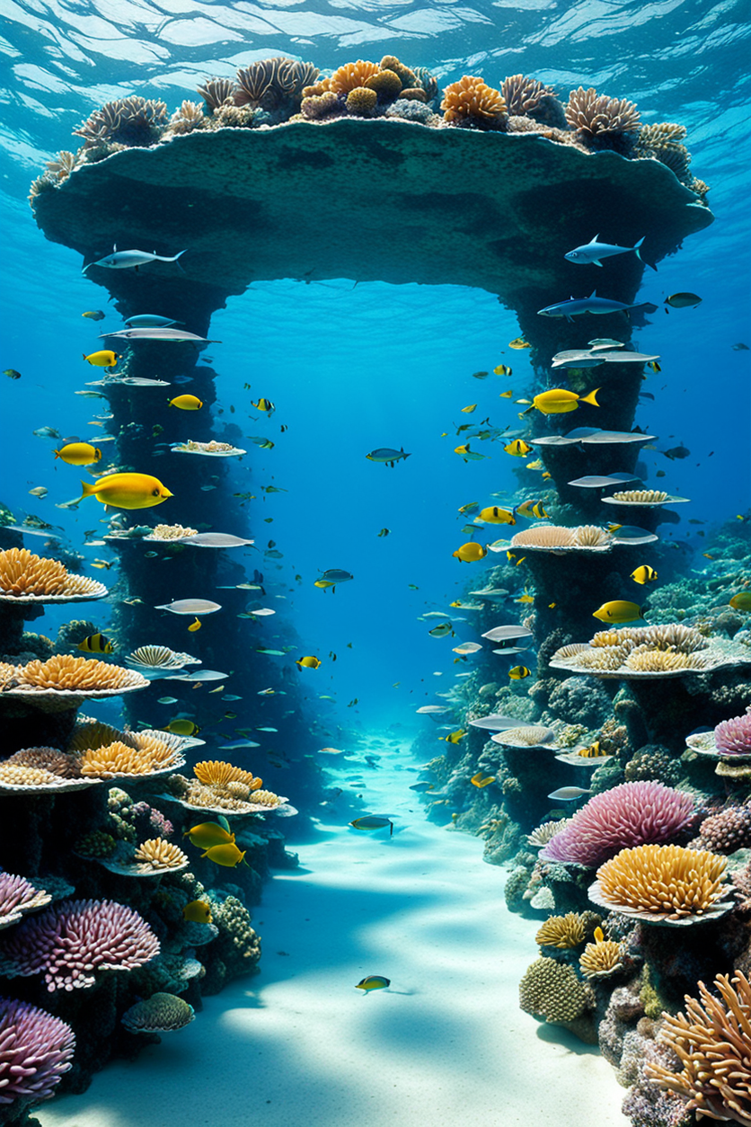 Australian Great Barrier Reef underwater backdrop Ceremo... by 9design ...