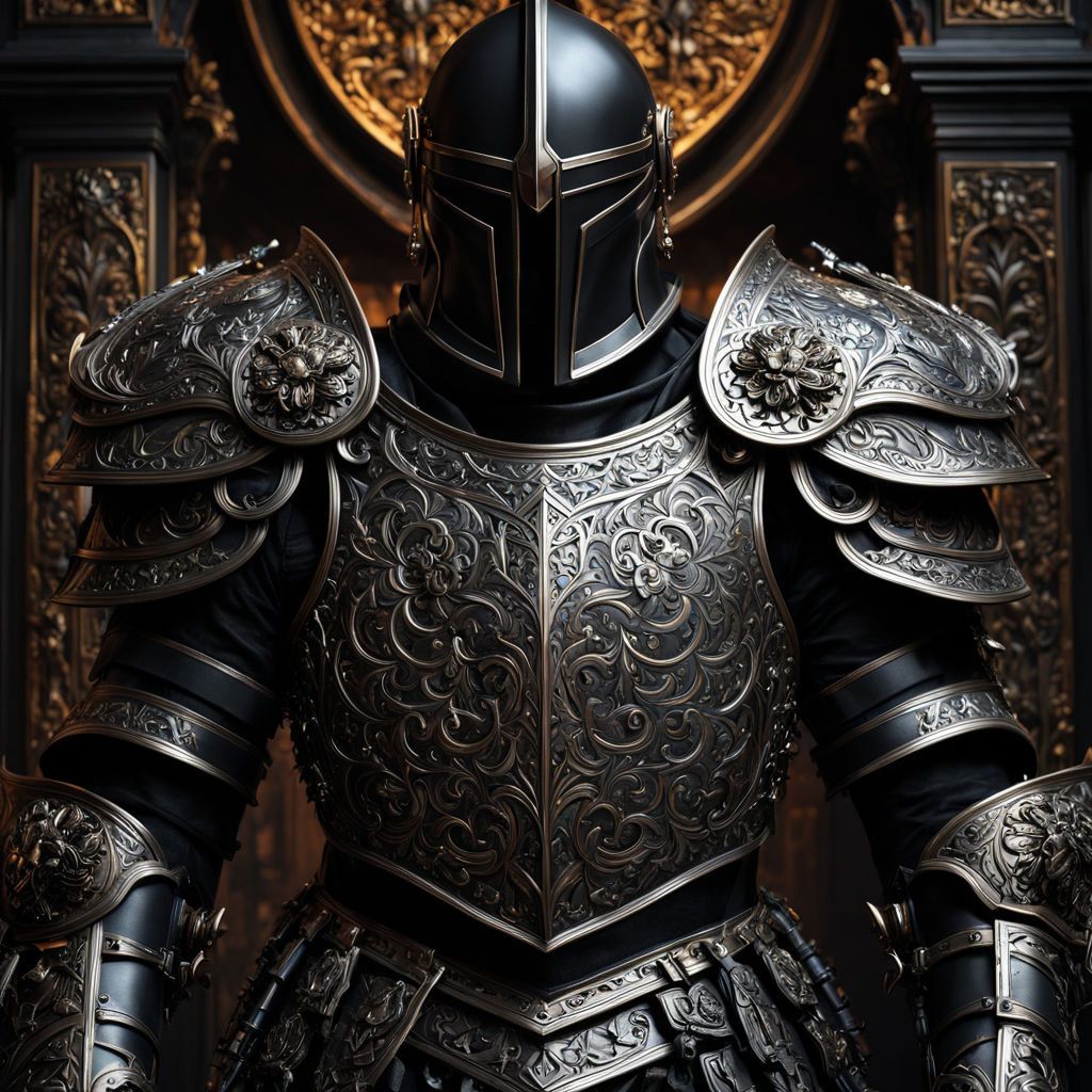 Ornate black plate armor. by Роман Иванов - Playground