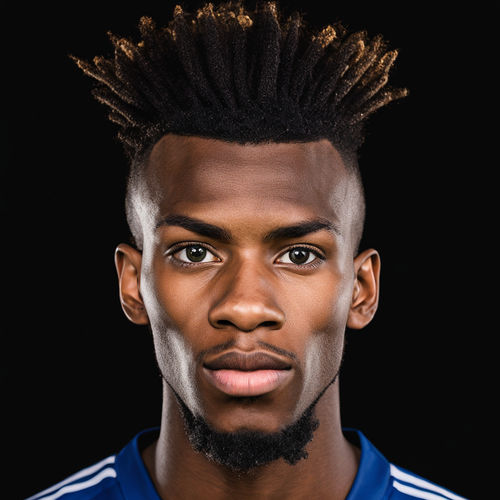 21 year old Jamaican soccer player with mohawk and short bea... by ...