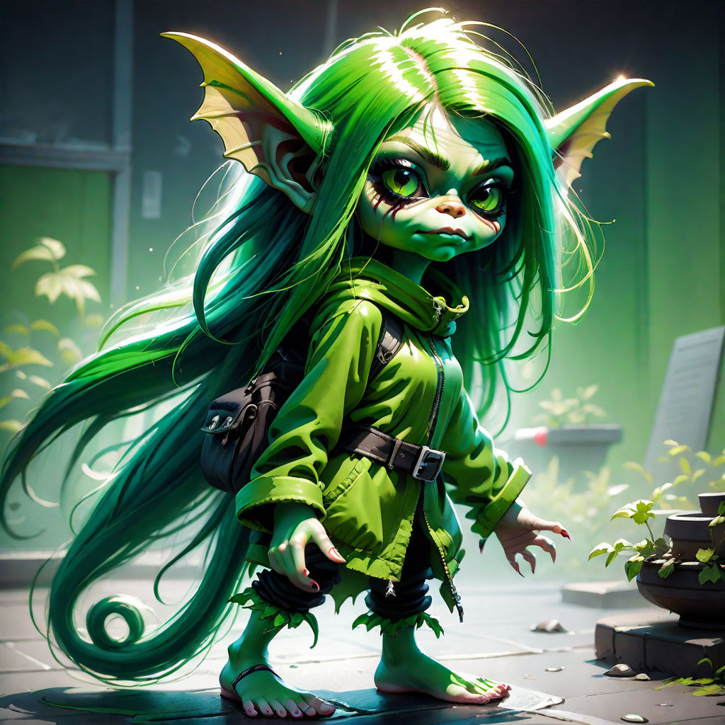 Female-gremlin-Greta-(green-body) by Genaro Gomez - Playground