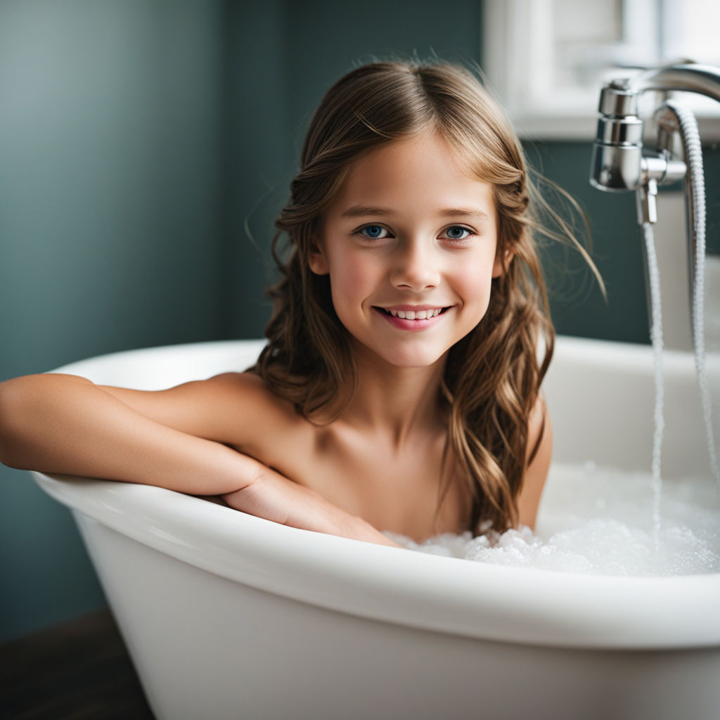 10 year old girl in a bath by Red_eminem Roos - Playground