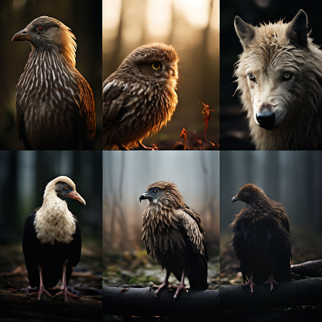 A heartrending photo composition capturing various animals i... by 2105 ...