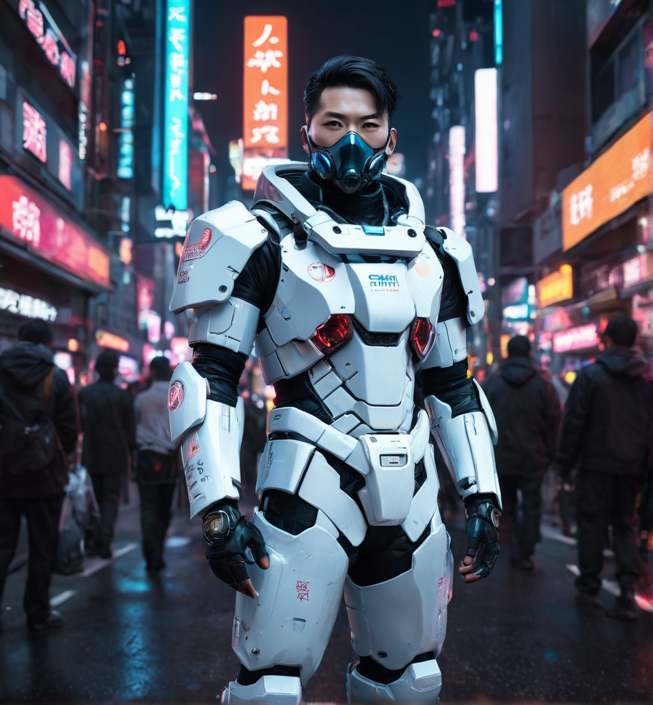 Cyberpunk Tokyo medic by Xen1313 - Playground