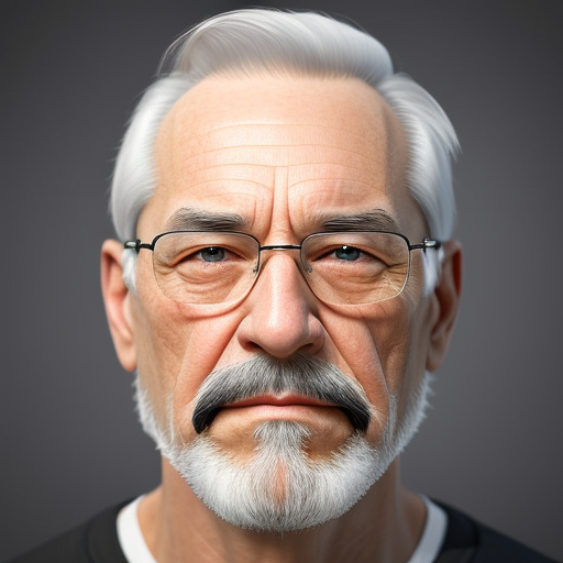 Create an old man with front face by Barry J Matthews - Playground