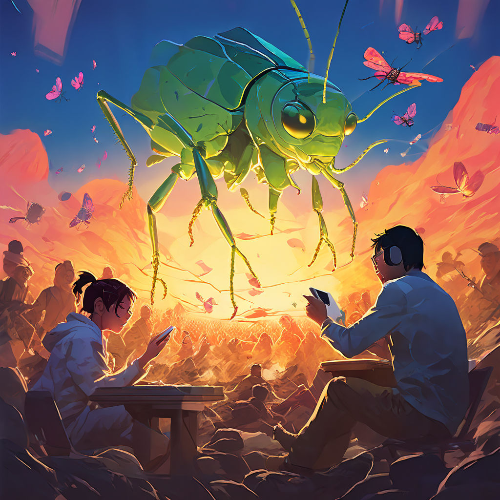 Cartoon-style poster featuring a gritty nature scene by Ivana Fialová ...