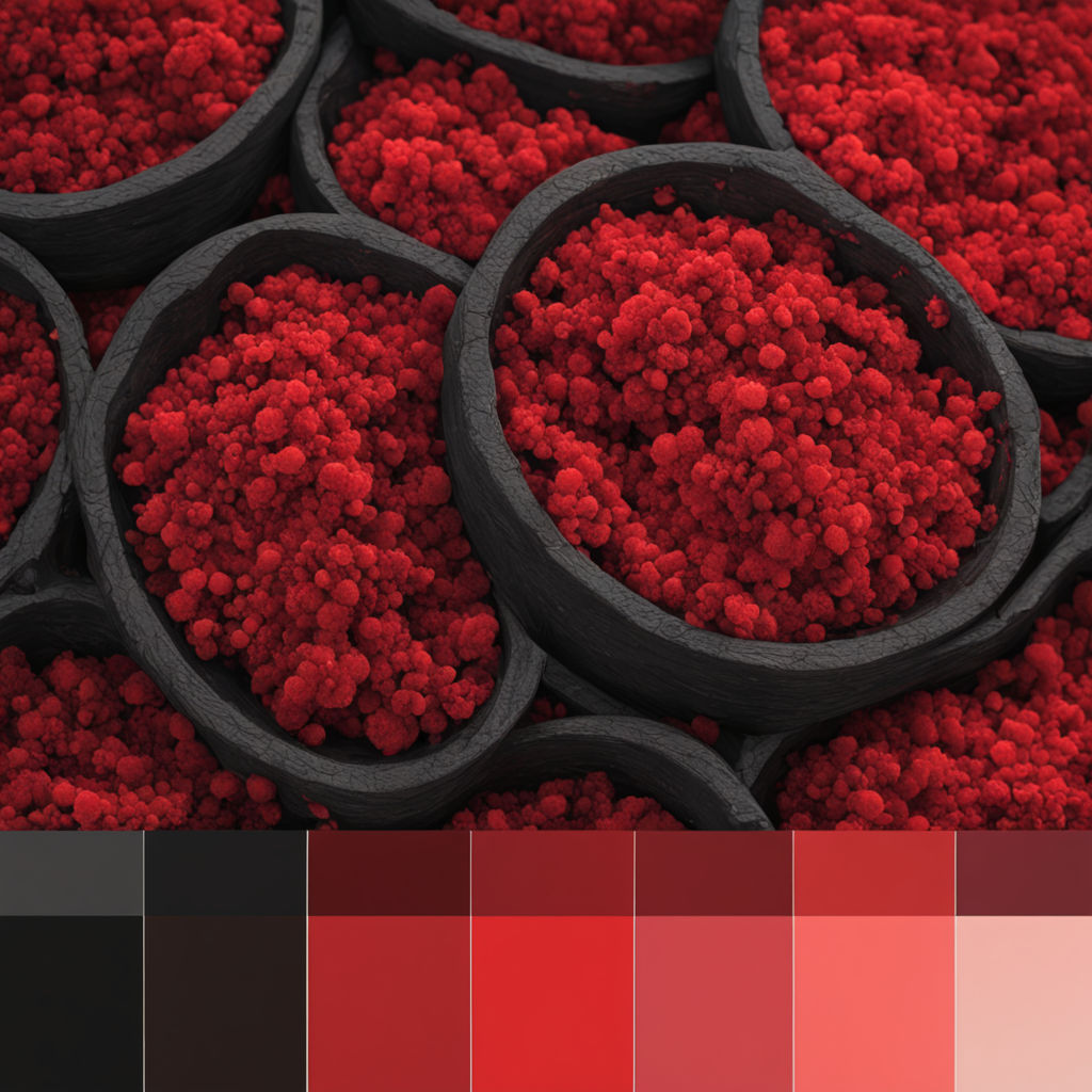 Color palette featuring shades of red and black by Dede Kuswanda ...