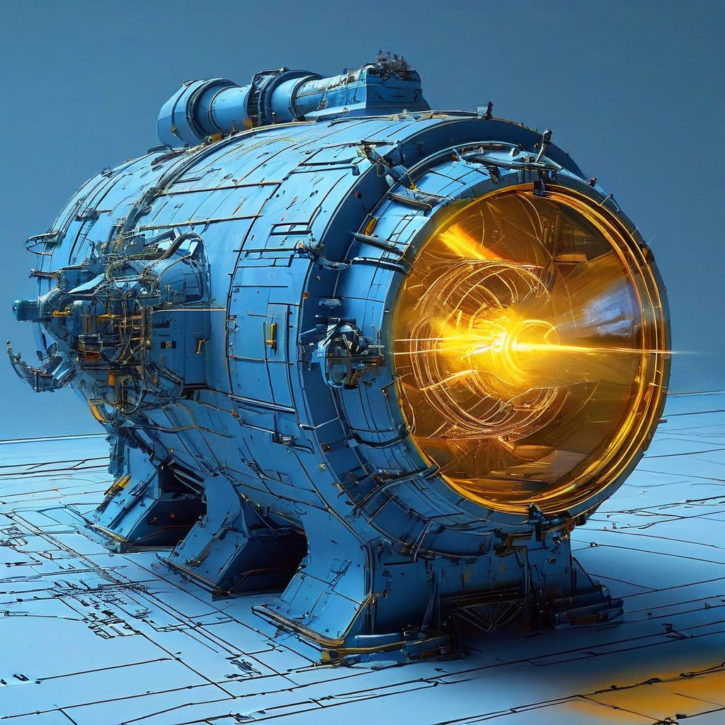 A detailed diagram of a large laser weapon by the CAT - Playground