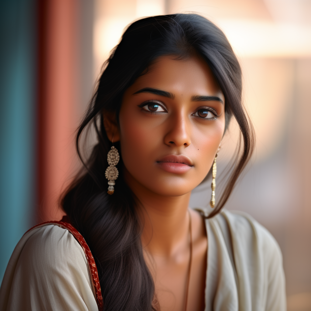 Photorealistic 25 years old Indian lower middle-class woman ... by ...