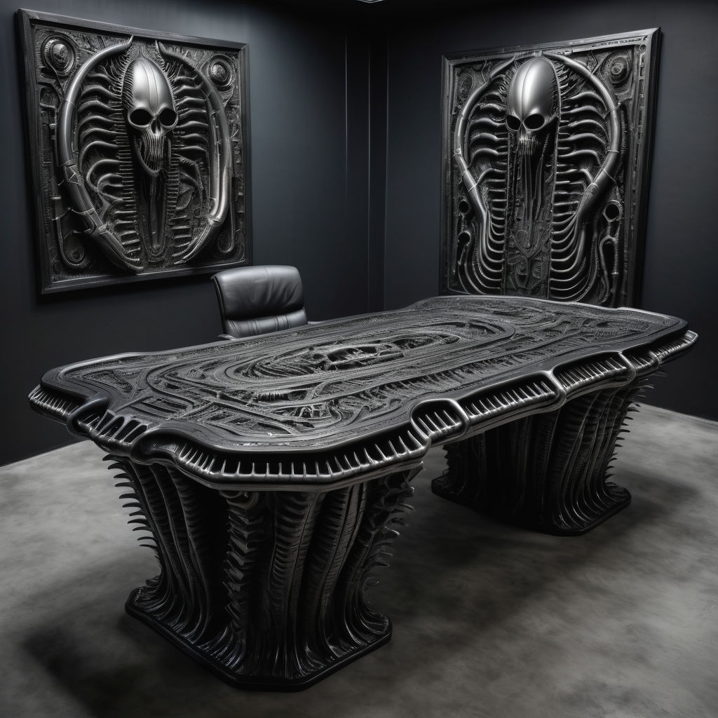H.r. giger office table - biomechanical texture by Michal Chromý ...