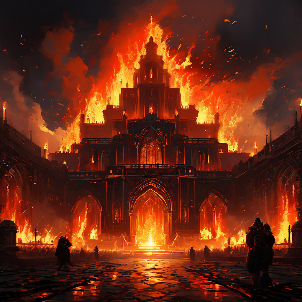 Burning palace by Nugget bruh - Playground