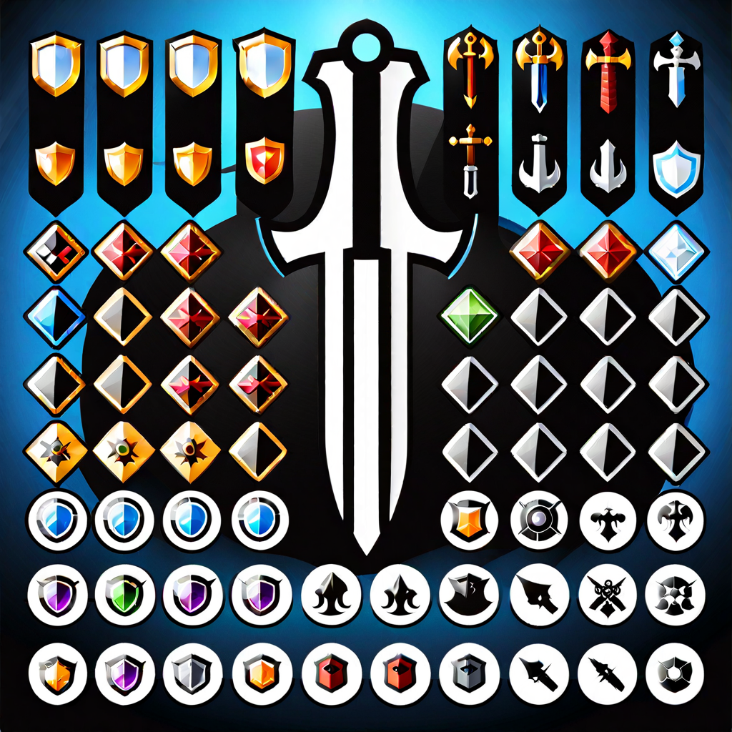 Create a set of 64x64 pixel icons for an MMORPG user interfa... by ...