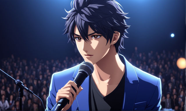 A famous male singer. in 3D anime by Shashi Vishwakrma - Playground
