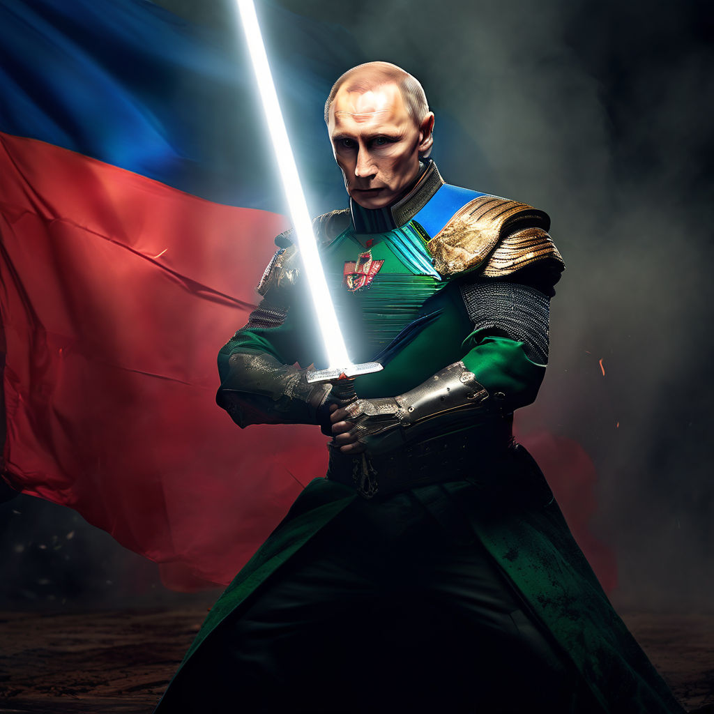 Putin shows his skills of fighting with a magic sword in the... by ...