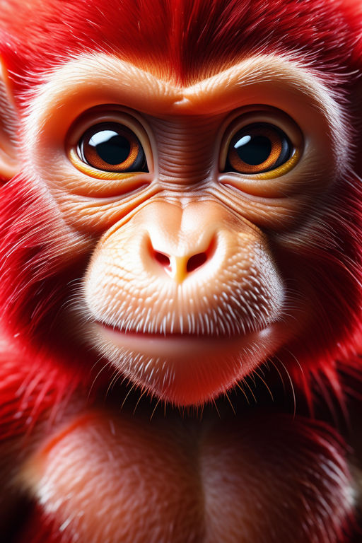 A muscular baby monkey with red hair by james hill - Playground