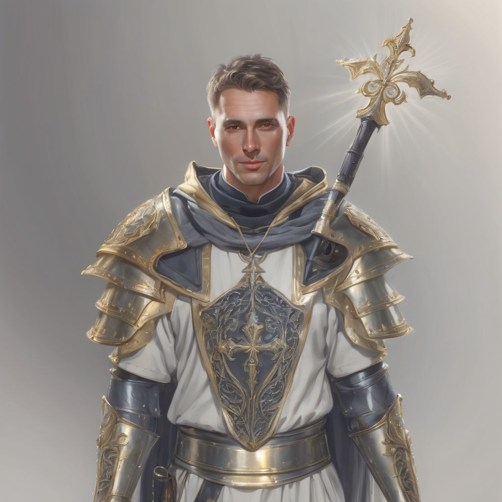 Male priest with shoulder armor by zgun jung - Playground