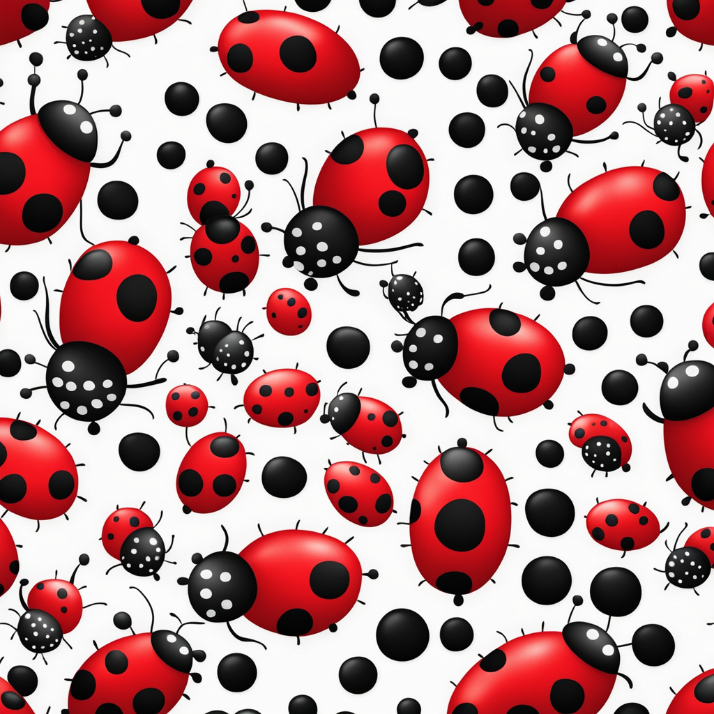 Red Pillow with black spots like a ladybug by Carina Berg - Playground