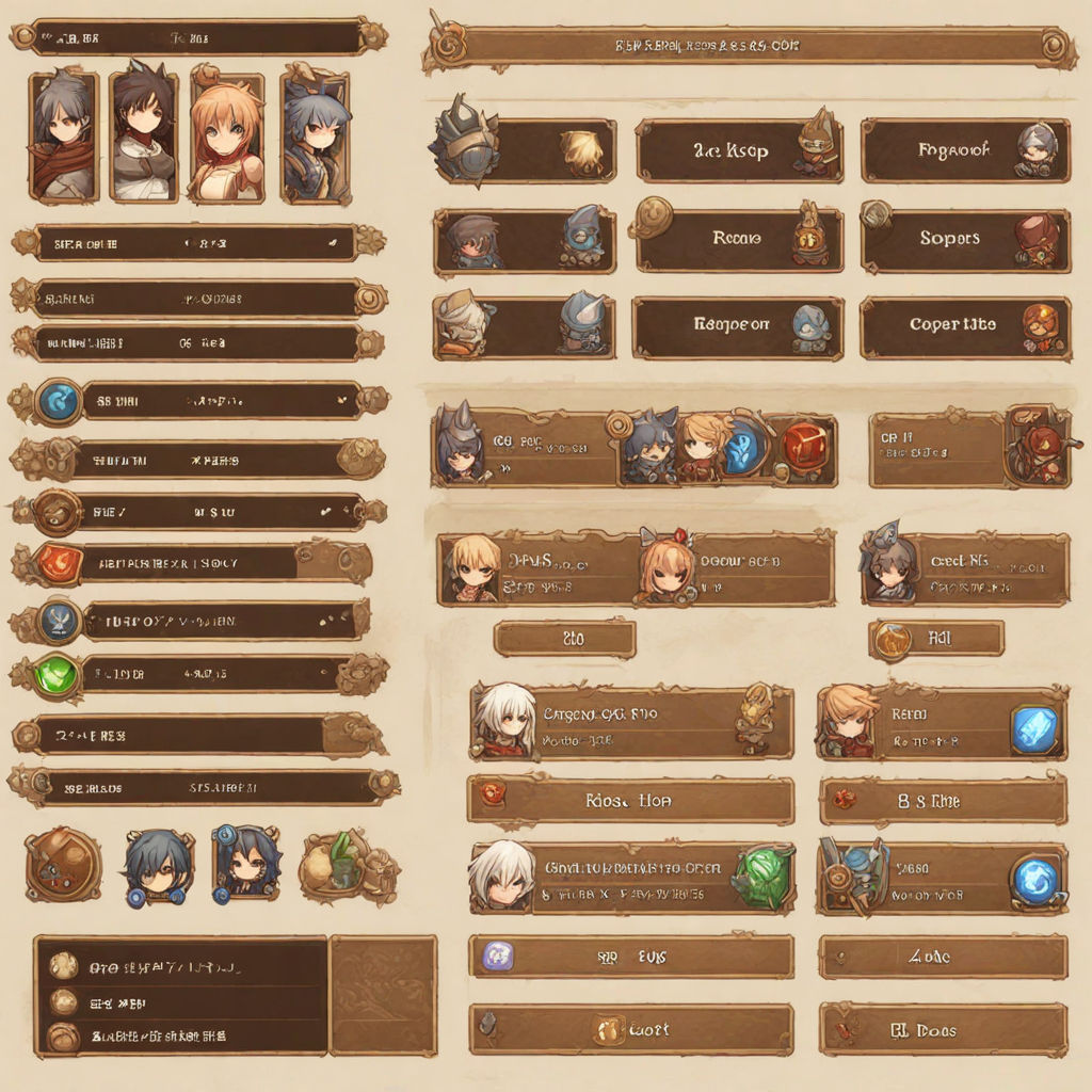Default rpg game ui kit style of Ragnarok Online by Jose Parada ...