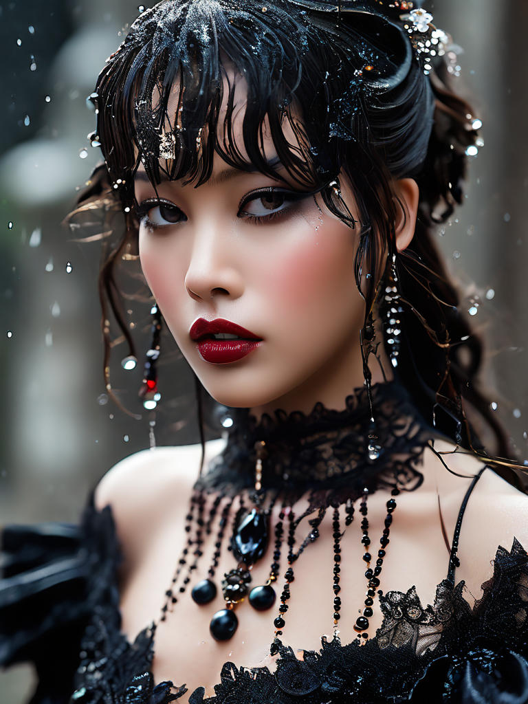 Gothic beauty dancing amidst tombstones by Ralf-Laurent Aphex - Playground