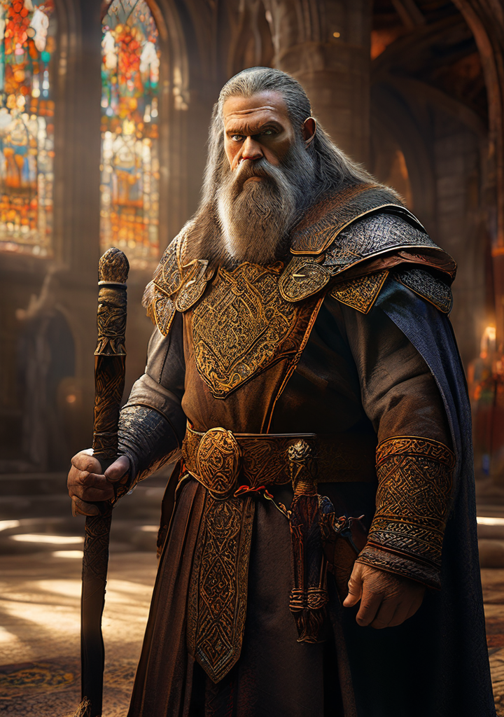 Viking ape monk garbed in period-accurate medieval attire by Roberto ...