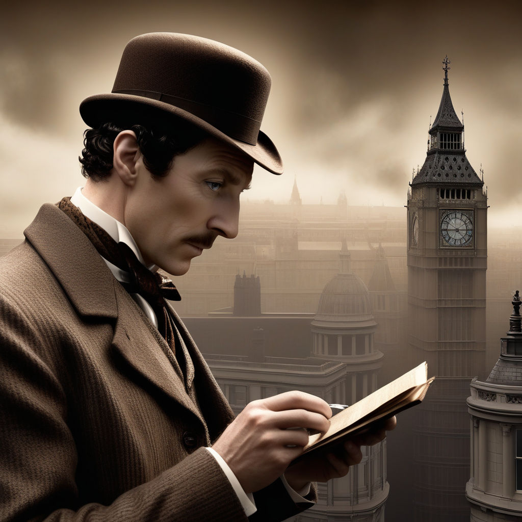 Sherlock Holmes investigating cryptic digital clues by Gulchin Musali ...