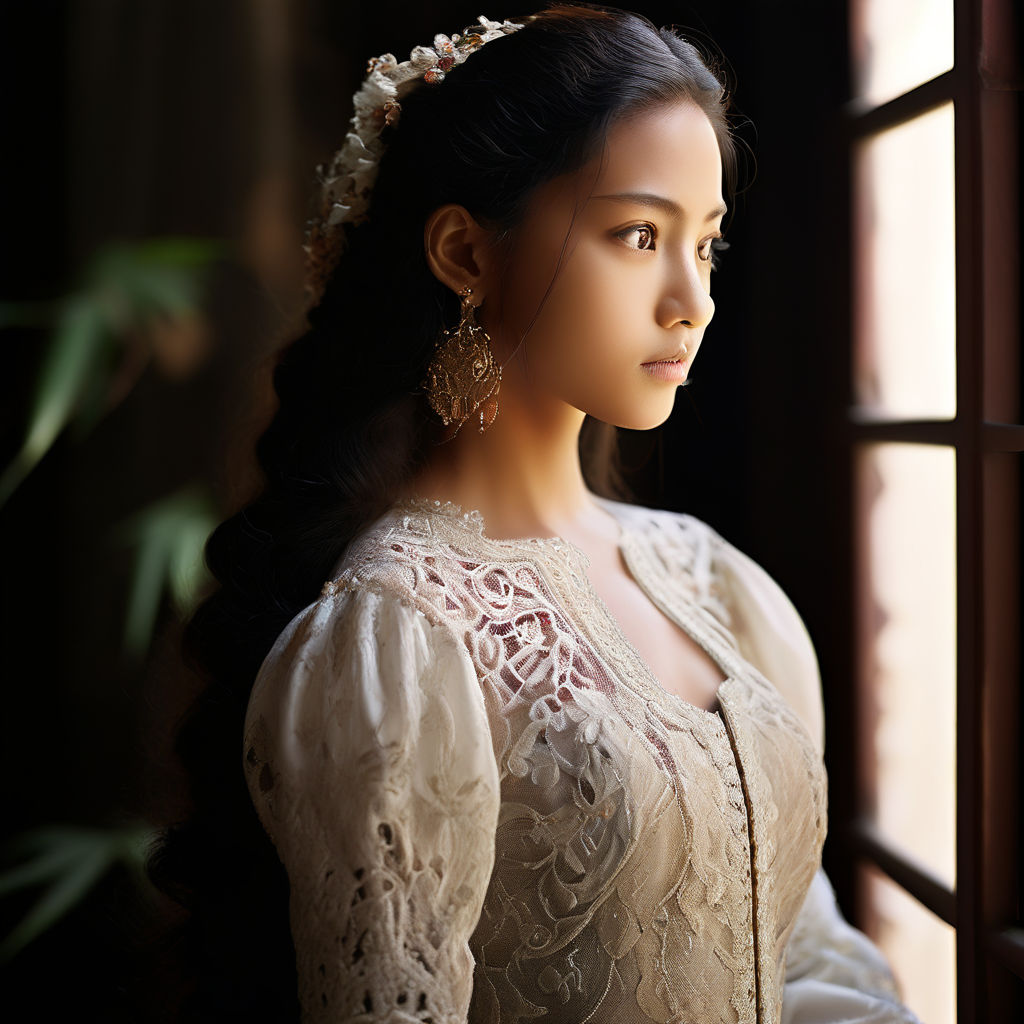 Side profile of Maria Clara with fierce expression by jake brylle ...