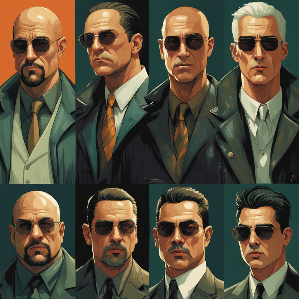 A study of cell shaded portrait of gangsters by dragonfly - Playground