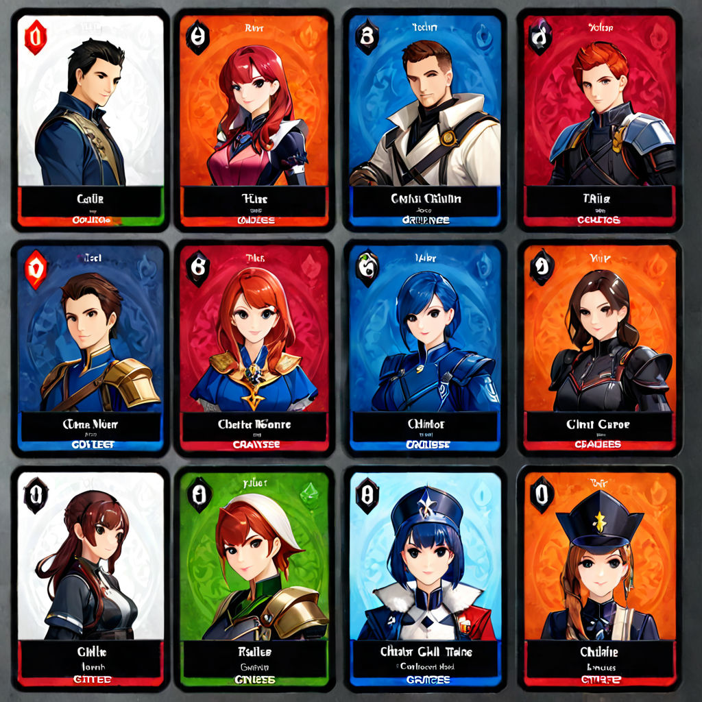 Game character cards by 逐夢 - Playground
