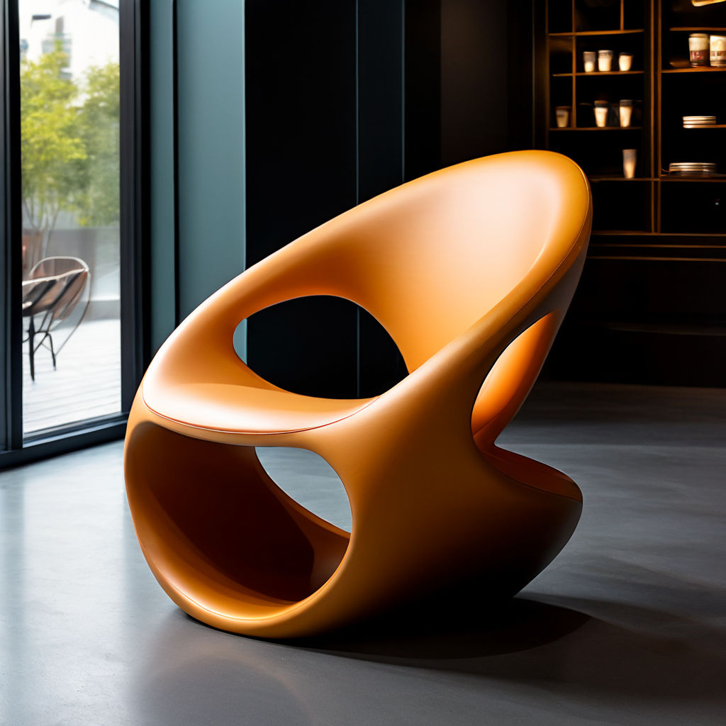 Coffee shop curve shape chair by Tan Cheexuan - Playground