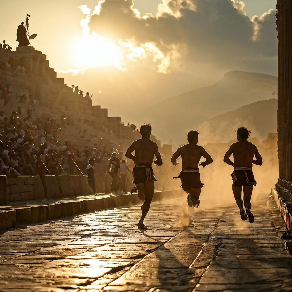 Marathon runners clash in the vein of the ancient Greek Olym... by ...