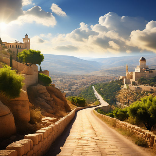 Images of the road to Jerusalem and the iconic view of Jerus... by Tona ...