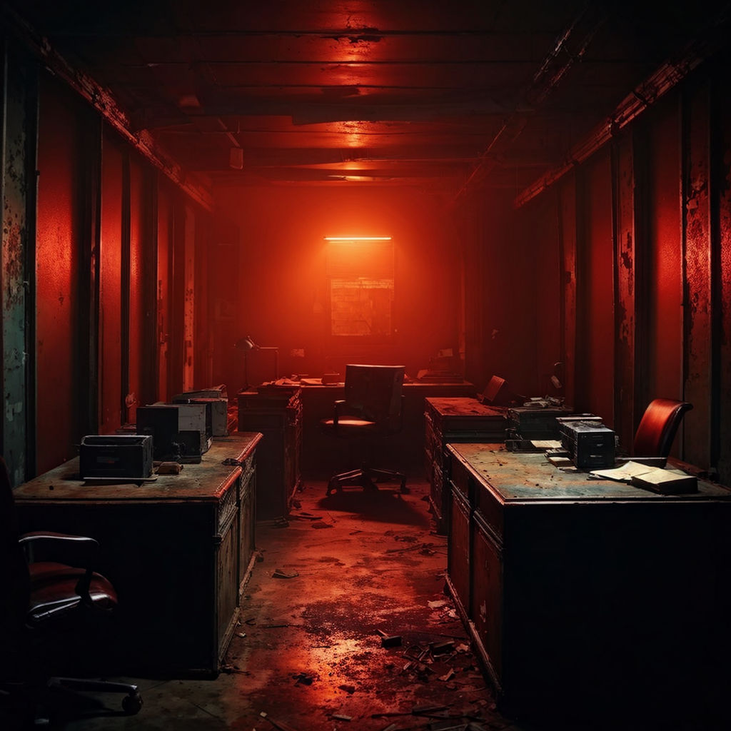 Haunted office interior by Jack Nemati - Playground