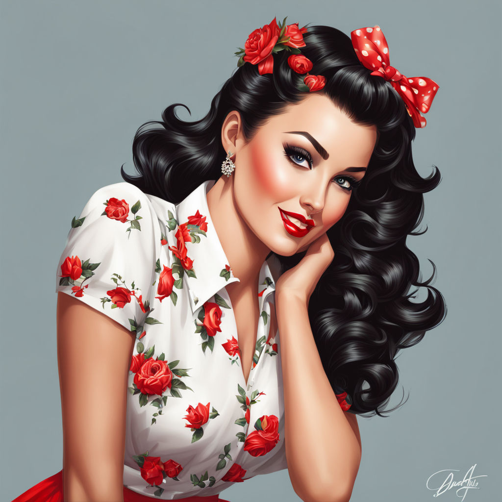I will create a beautiful pin up girl portrait for you by BADHON HASAN ...
