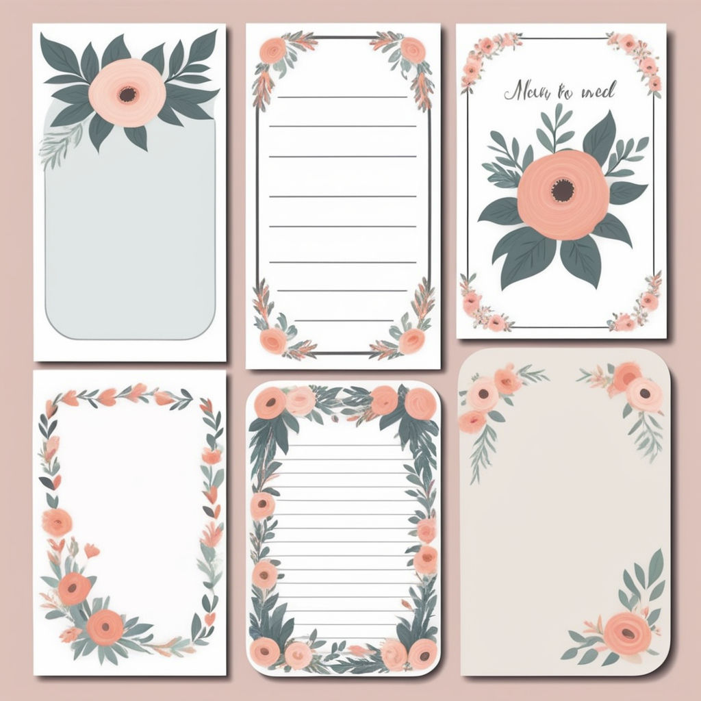 Set of printable notepad stickers by Julia Starodubtsev - Playground