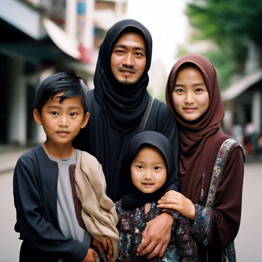 A dignified photo captures a 38-year-old Asian man and a 32-... by Budi ...