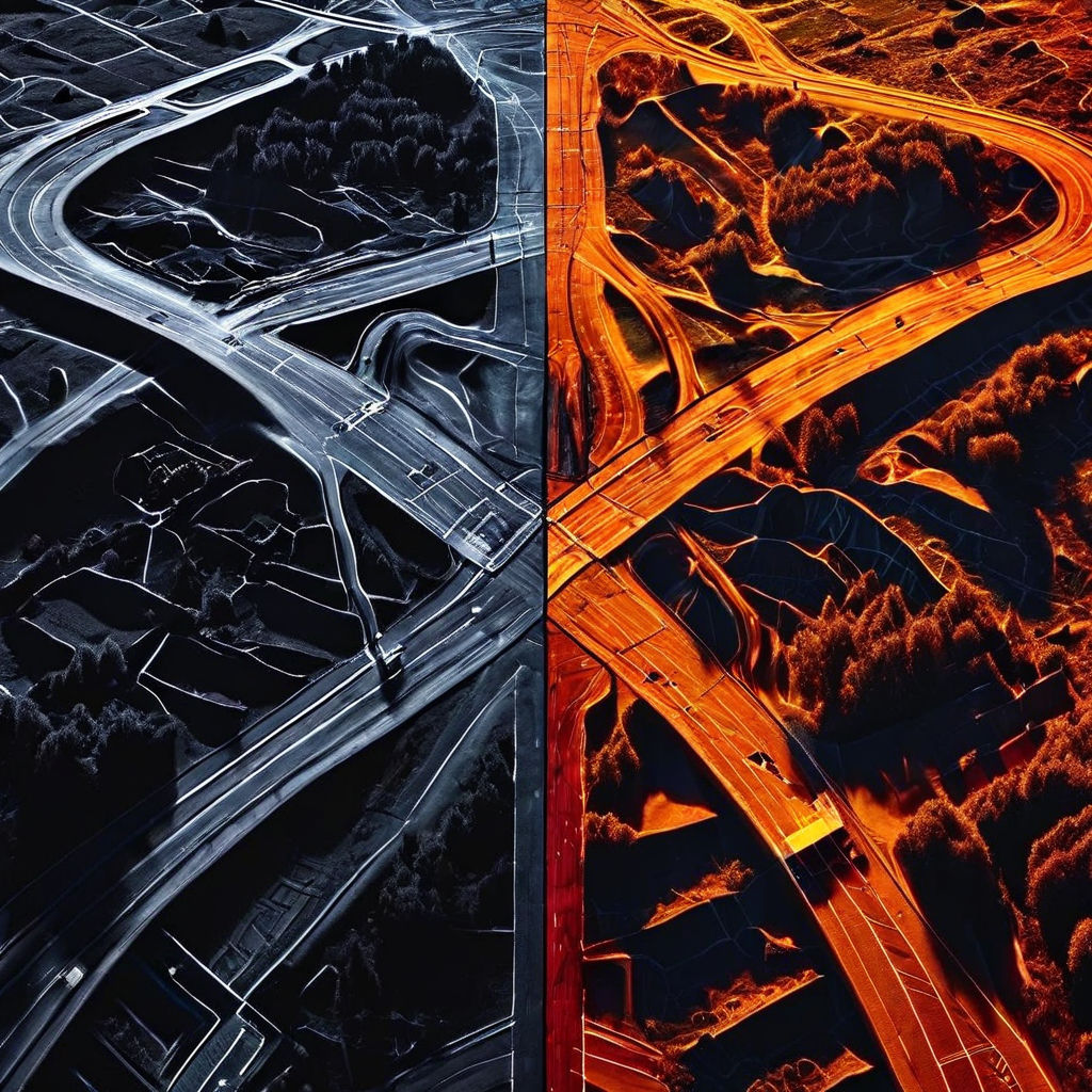 Book cover design that shows a 2D map with multiple road jun... by K2 ...