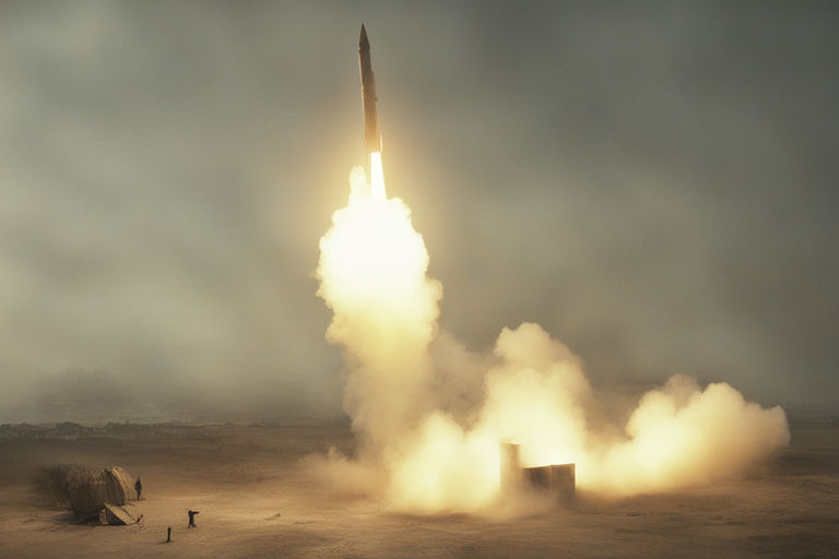 A dramatic scene of a hypersonic missile launch by Yunus Emre - Playground