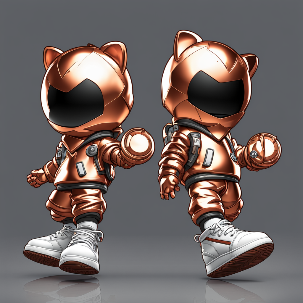 Chibi character stylized as a copper penny coin by Extreme Artist Hands ...