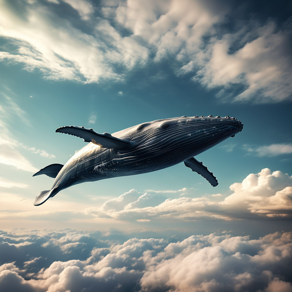 Whale flying in the sky by 沈亞蓁 - Playground