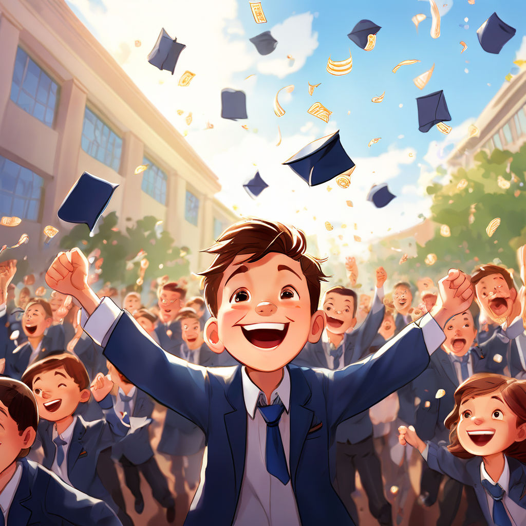 An animated tableau of elementary school graduation by Agum Gymnastiar ...