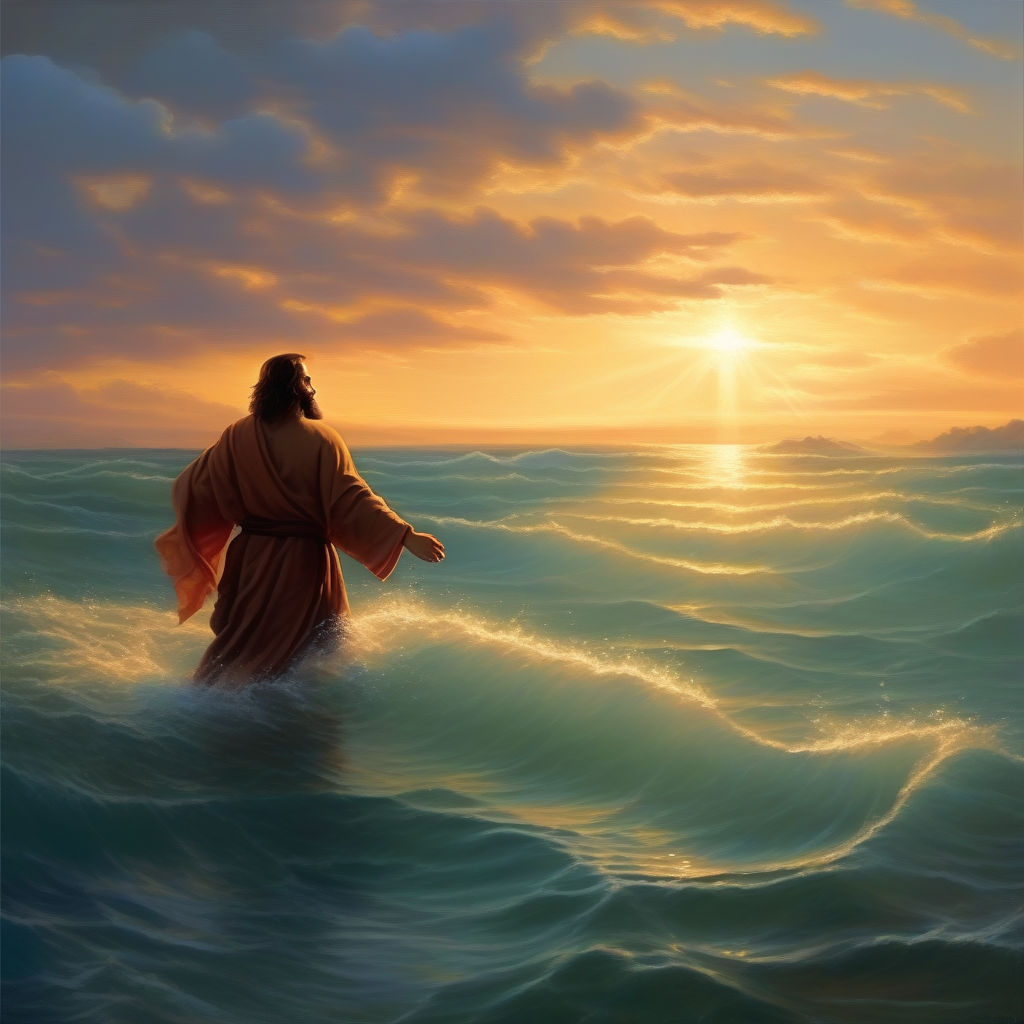 Religious image of Peter the apostle of Jesus who walks on t... by ...