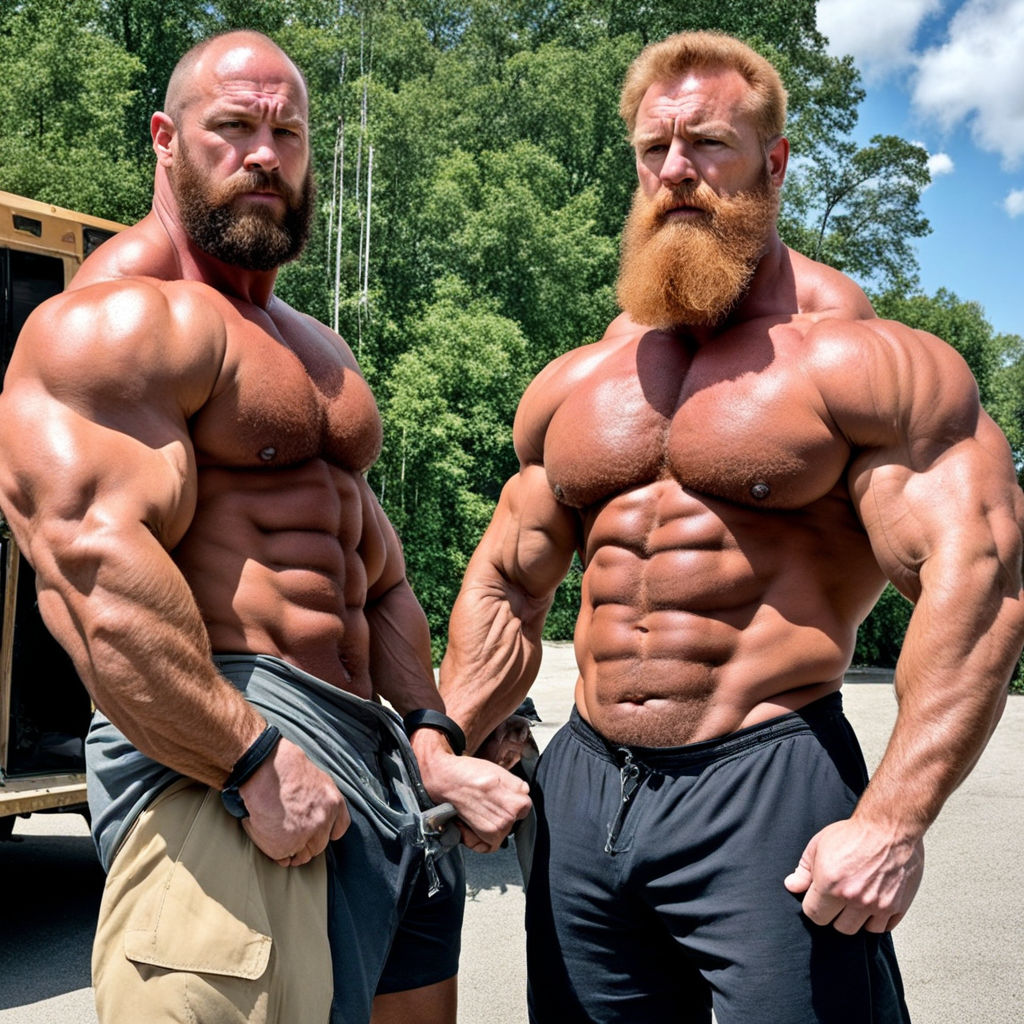 Extremely muscular bodybuilder dad by Vhr - Playground