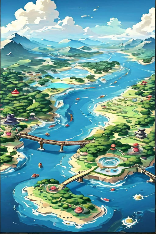 Pokémon map inspired by feudal Japan and consists of a serie... by ...