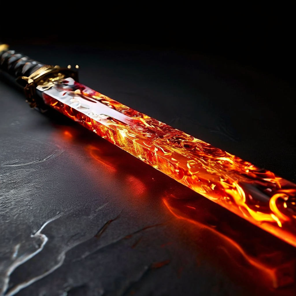 Fire katana blade by 손태웅 - Playground