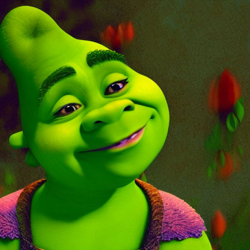 Shrek in flowers by Ahmed Bentiba - Playground