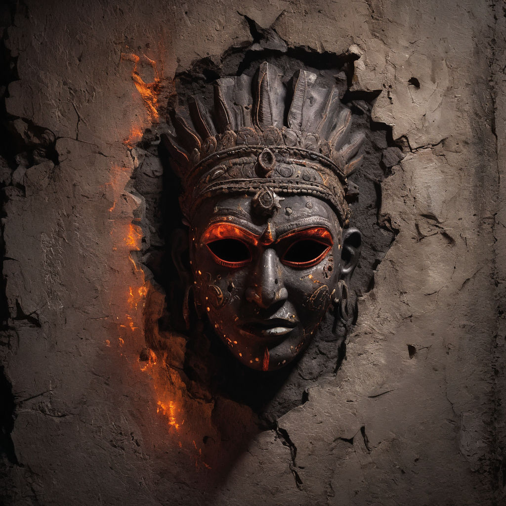 Indian traditional face mask by Vybhav Raghunandan - Playground