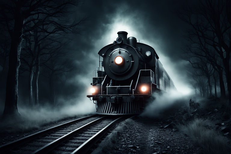 The train speeding through the dark night by Ramesh Janjvadiya - Playground