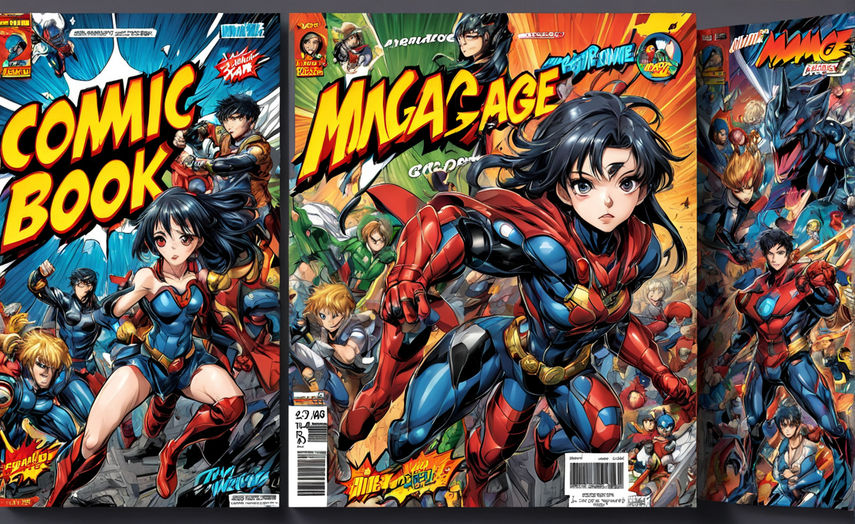 Comic book cover art anime and manga 1 page with mockup by Robjel ...