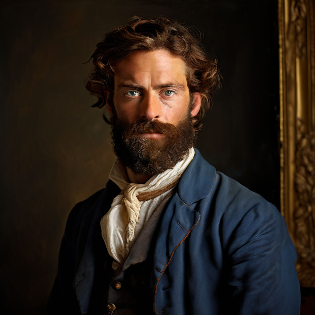 Portrait of a 36-year-old French man from the 1800s by nathan - Playground